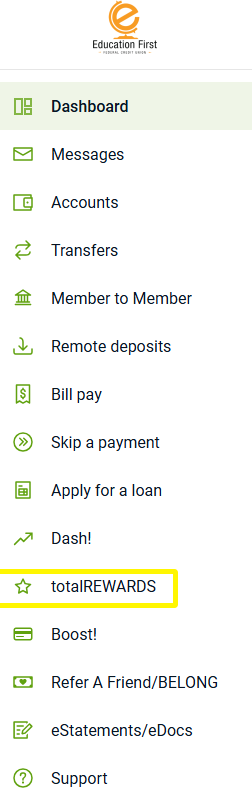 totalREWARDS | Credit and Debit Card | FAQs | Education First FCU